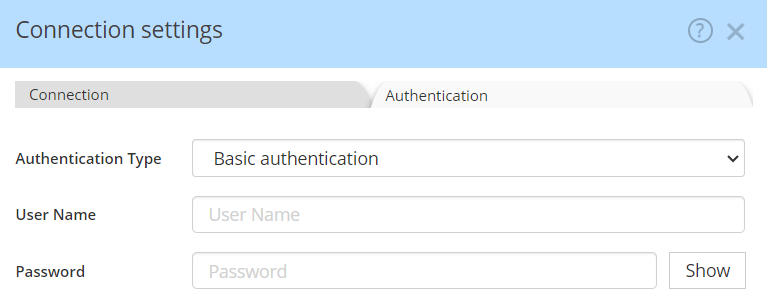 Connection and authentication